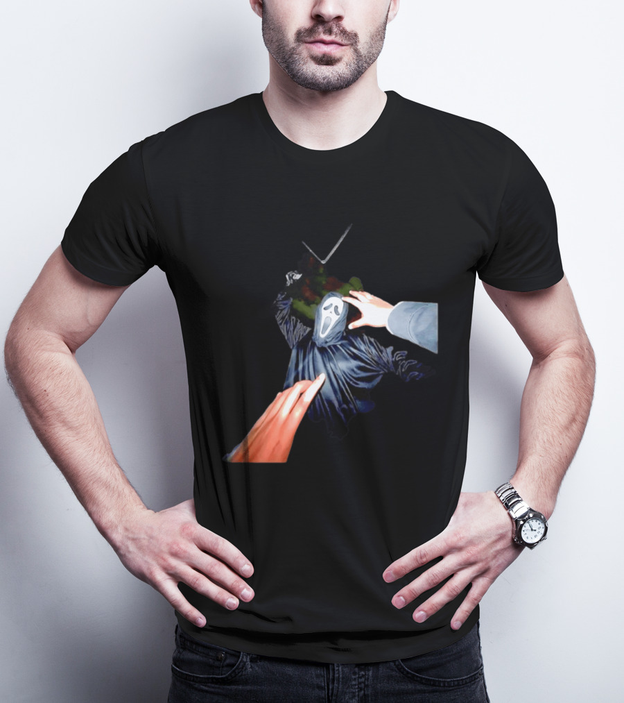 Ghostface Scream Horror Movie First Person Knife Encounter Halloween T-Shirt
