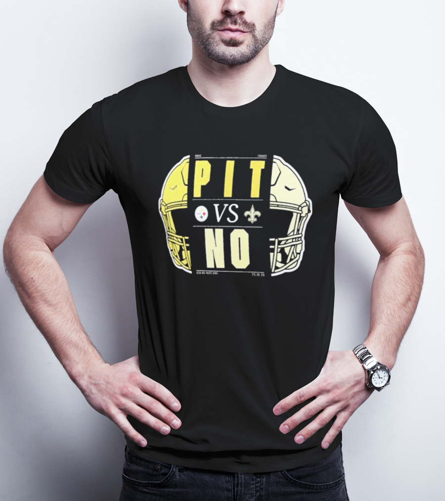 Pittsburgh Vs New Orleans International City Games 2026 Matchup Saints Vs Steelers T-Shirt