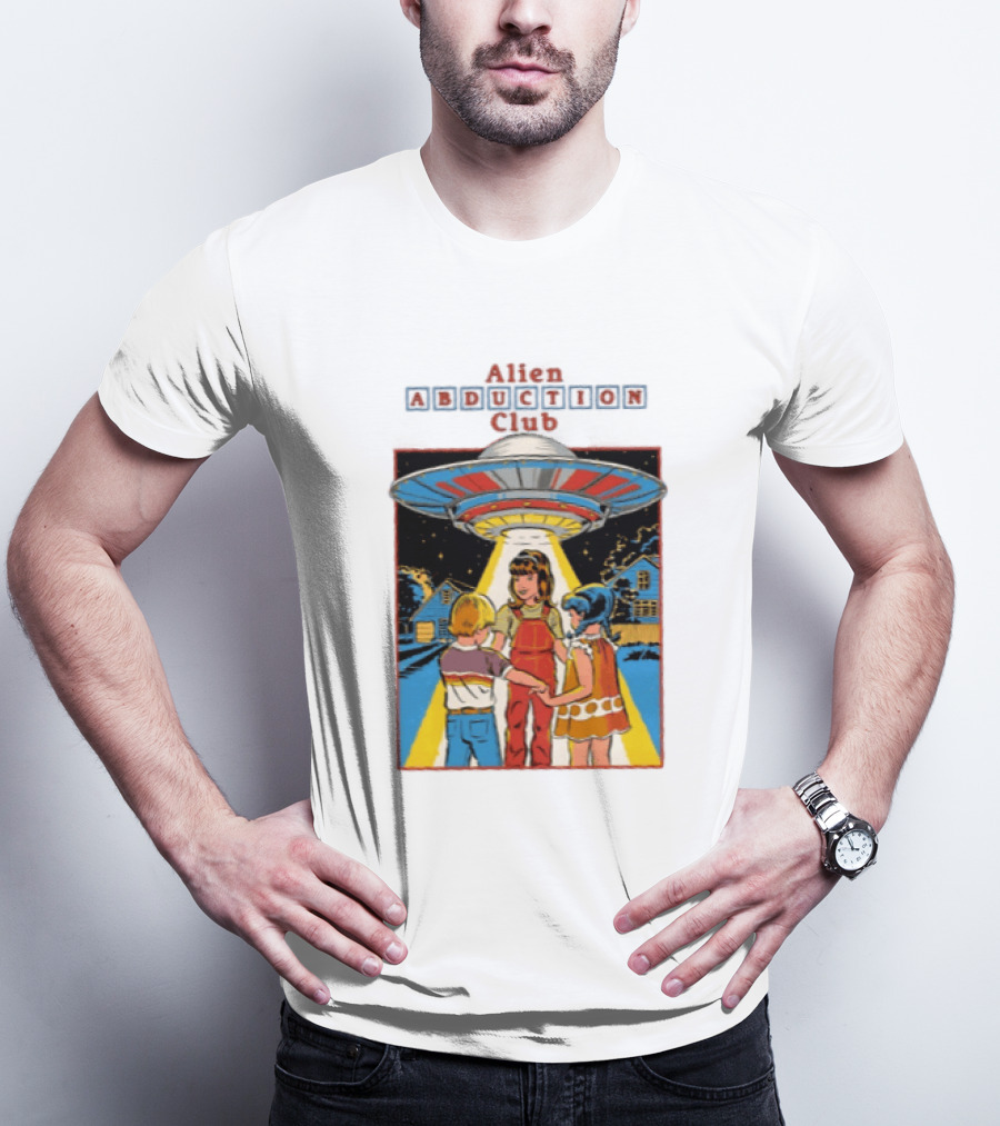 Alien Abduction Club UFO Extraterrestrial Beam On Children Scene T-Shirt