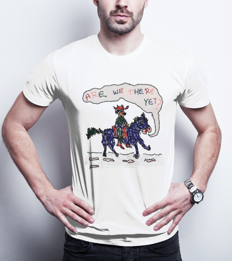 Are We There Yet Odd Hand Cowboy Horse Riding Adventure T-Shirt