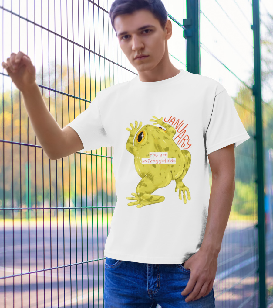 January You Are Unfroggetable Frog Pun Playful Frog T-Shirt