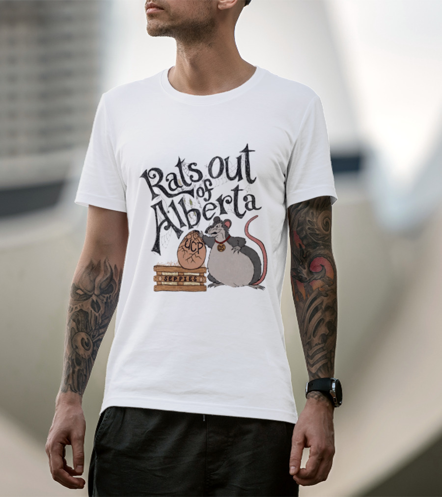 Mouse Rats Out Of Alberta UCP Seppies Political Satire T-Shirt