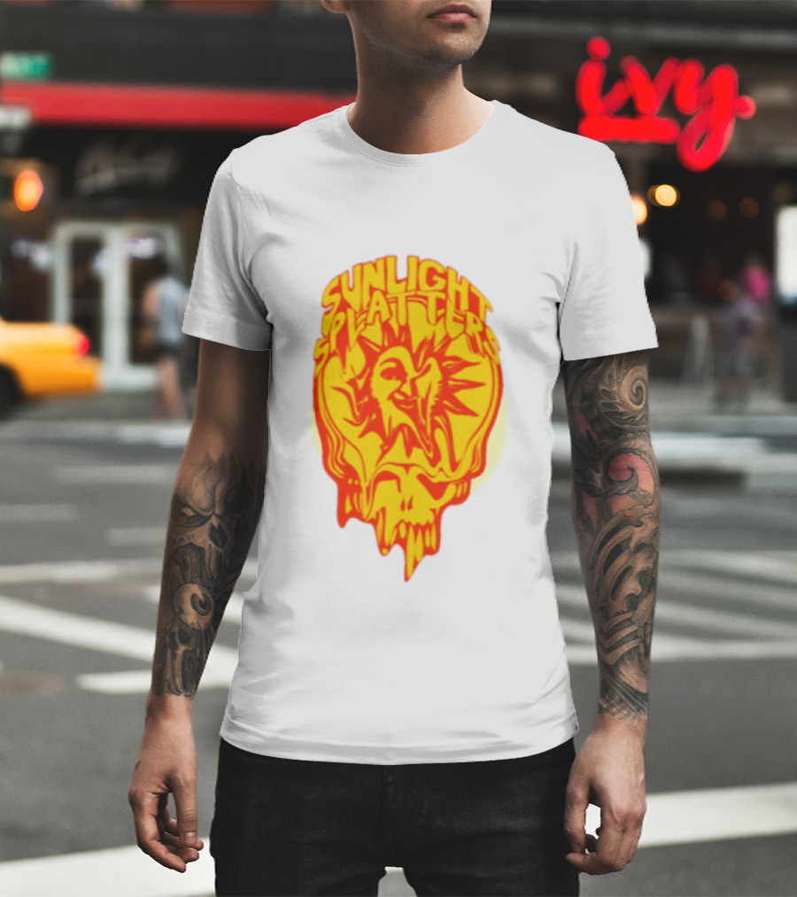 Sunlight Splatters Grateful Dead Psychedelic Skull T-Shirt