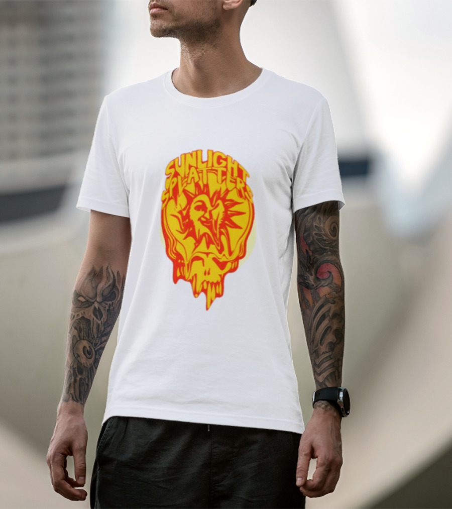 Sunlight Splatters Grateful Dead Psychedelic Skull T-Shirt
