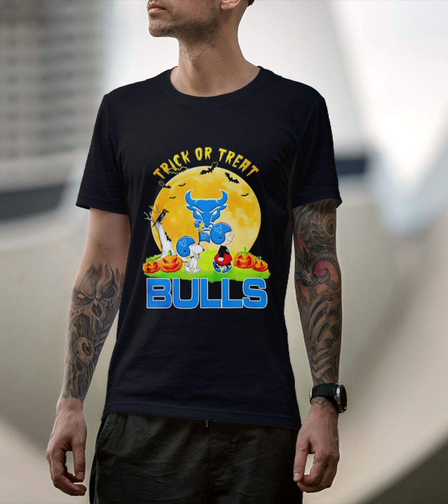 Buffalo Bulls Peanuts Halloween 2026 Trick Or Treat Abbey Road T-Shirt