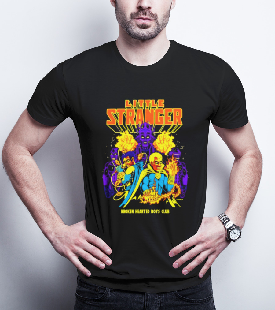 Little Stranger Broken Hearted Boys Club Comic Style Superheroes T-Shirt