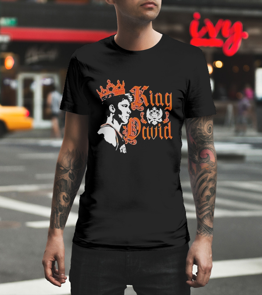 Illinois Fighting Illini Mens Basketball King David Mirkovic T-Shirt