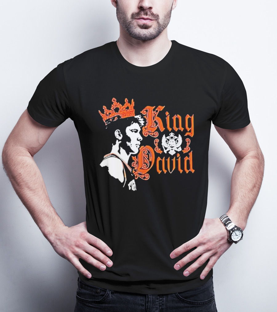 Illinois Fighting Illini Mens Basketball King David Mirkovic T-Shirt