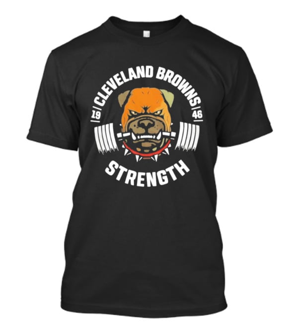Cleveland Browns Strength Barbell Dog T-Shirt