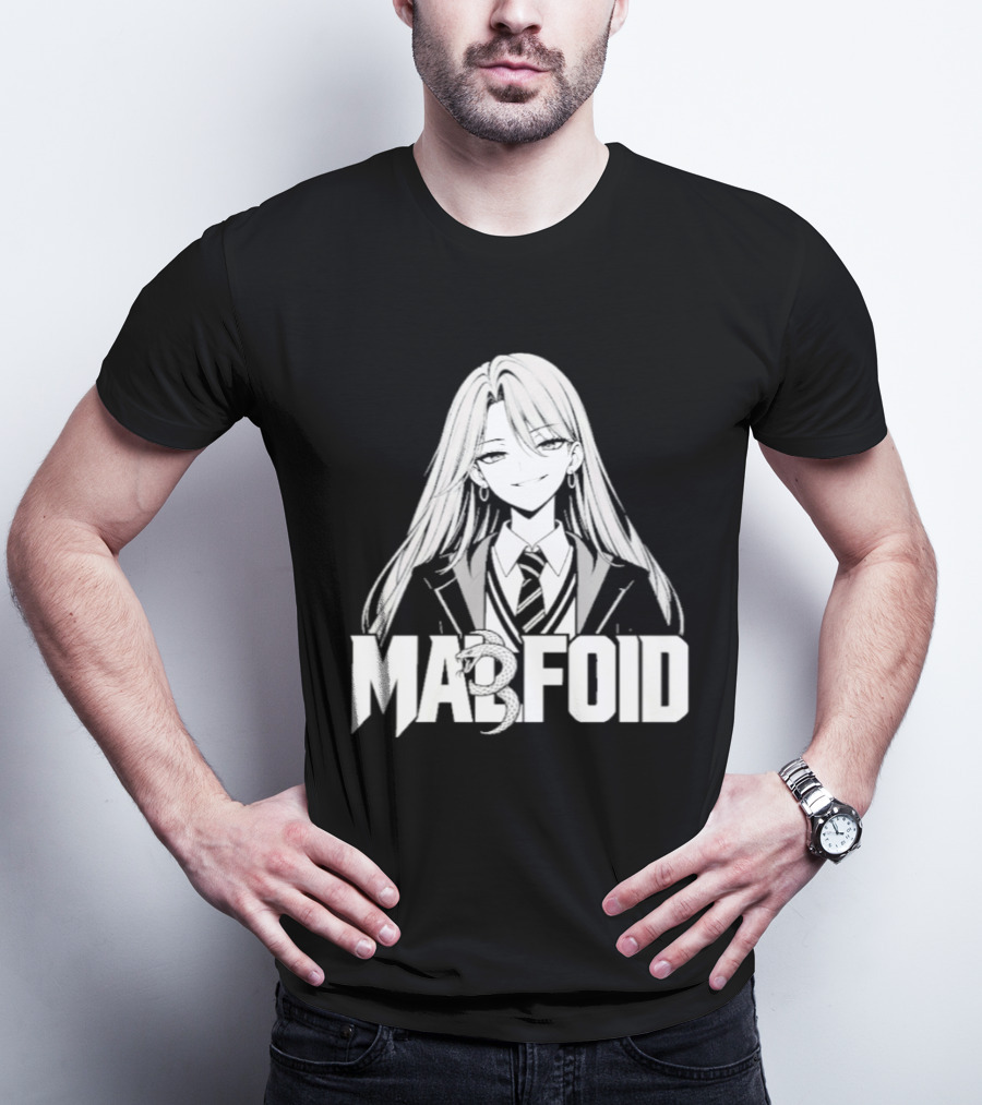 Malfroid Anime Character White Hair T-Shirt