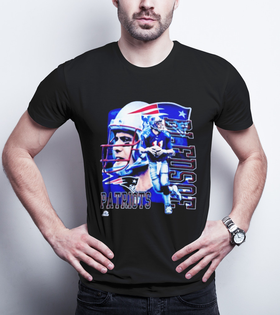 Drew Bledsoe 11 Patriots NFL Quarterback New England Football T-Shirt