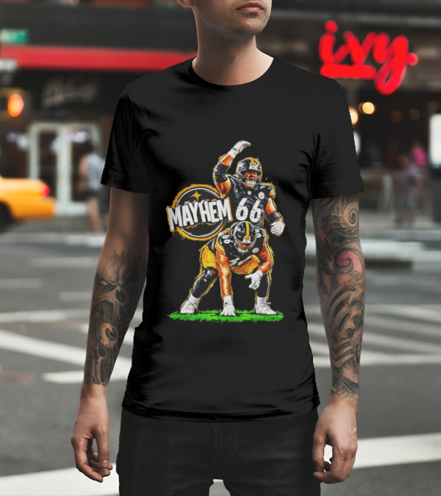 Mayhem 66 Pittsburgh Steelers Football T-Shirt