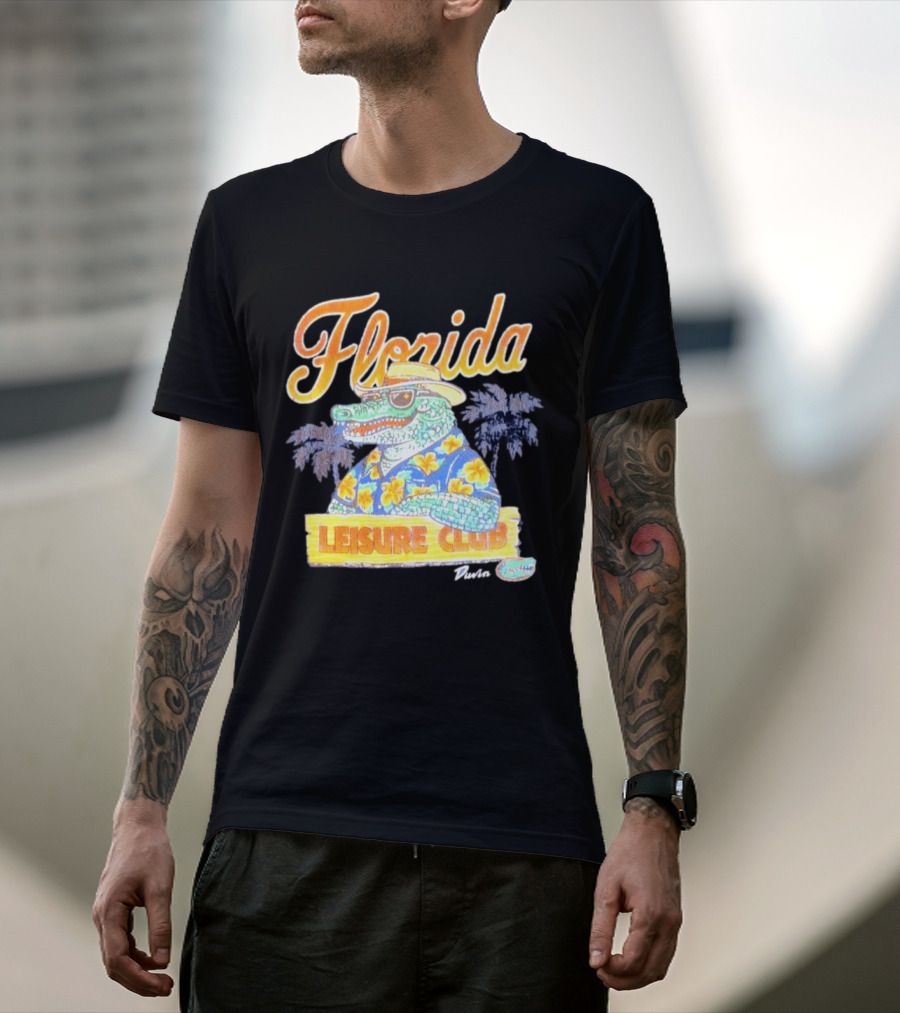 Florida Gators Leisure Club Duvin Co. Vintage Tropical Alligator T-Shirt