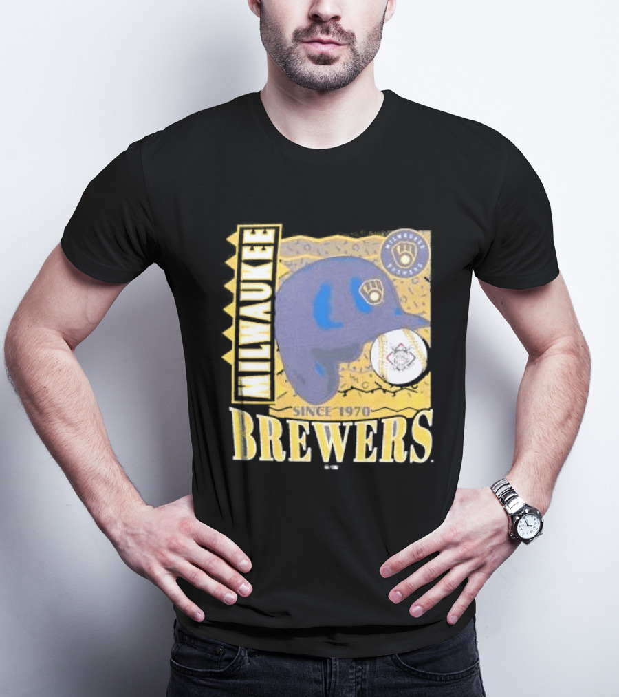 Milwaukee Brewers Since 1970 Helmet T-Shirt