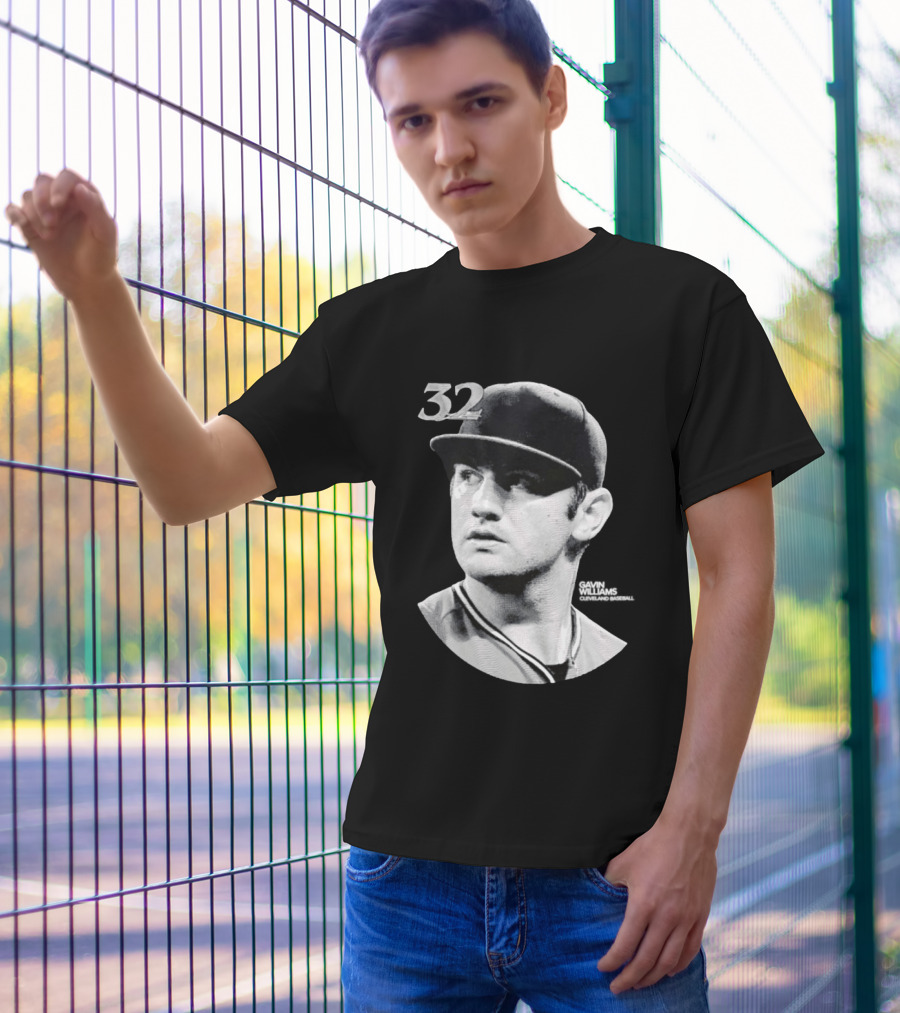Gavin Williams 32 Cleveland Guardians Vintage Lineage Series T-Shirt