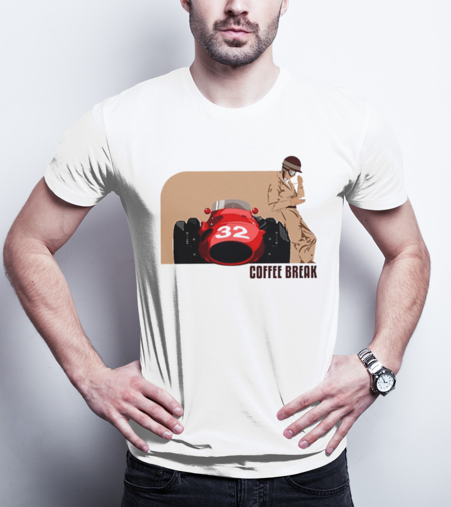 Coffee Break 32 Race Car Driver Vintage Racing T-Shirt