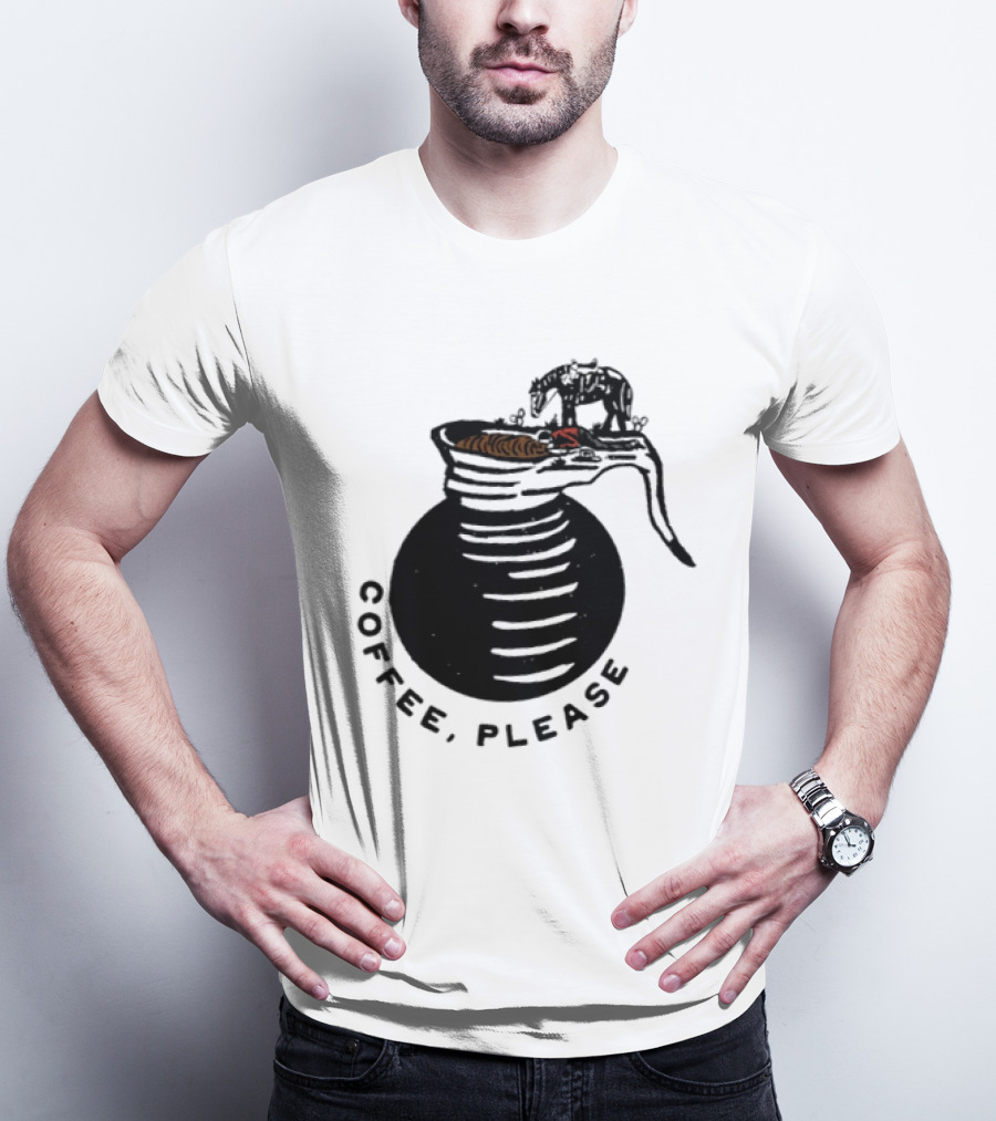 Coffee Please Cowboy And Horse Western Pot T-Shirt