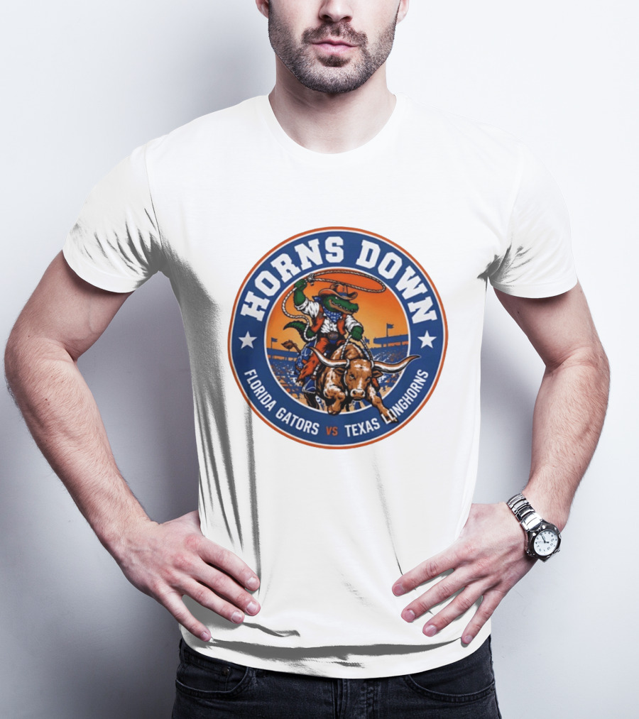 Horns Down Florida Gators Vs Texas Longhorns T-Shirt