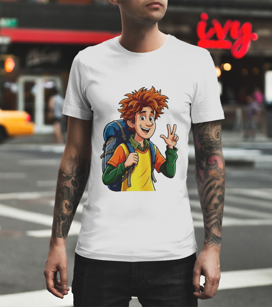 Johnny Hotel Transylvania Cartoon Character Adventure Backpack T-Shirt