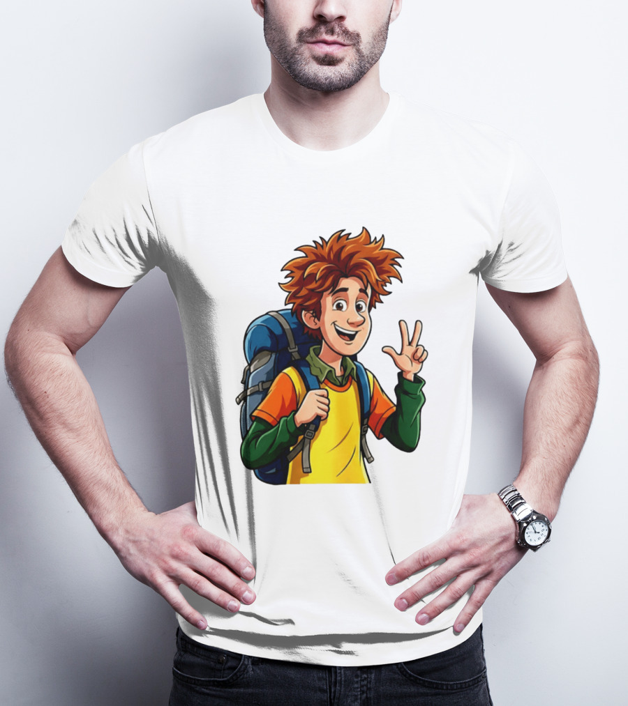 Johnny Hotel Transylvania Cartoon Character Adventure Backpack T-Shirt