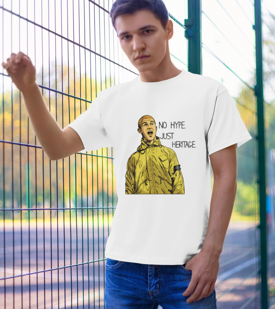 No Hype Just Heritage Ellemme Since 2017 Stone Island Yellow Jacket T-Shirt