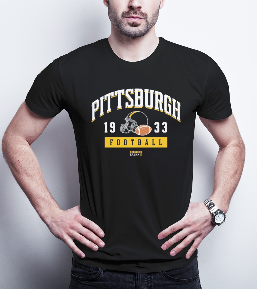 Pittsburgh 1933 Football Helmet Steelers Team Trademark T-Shirt