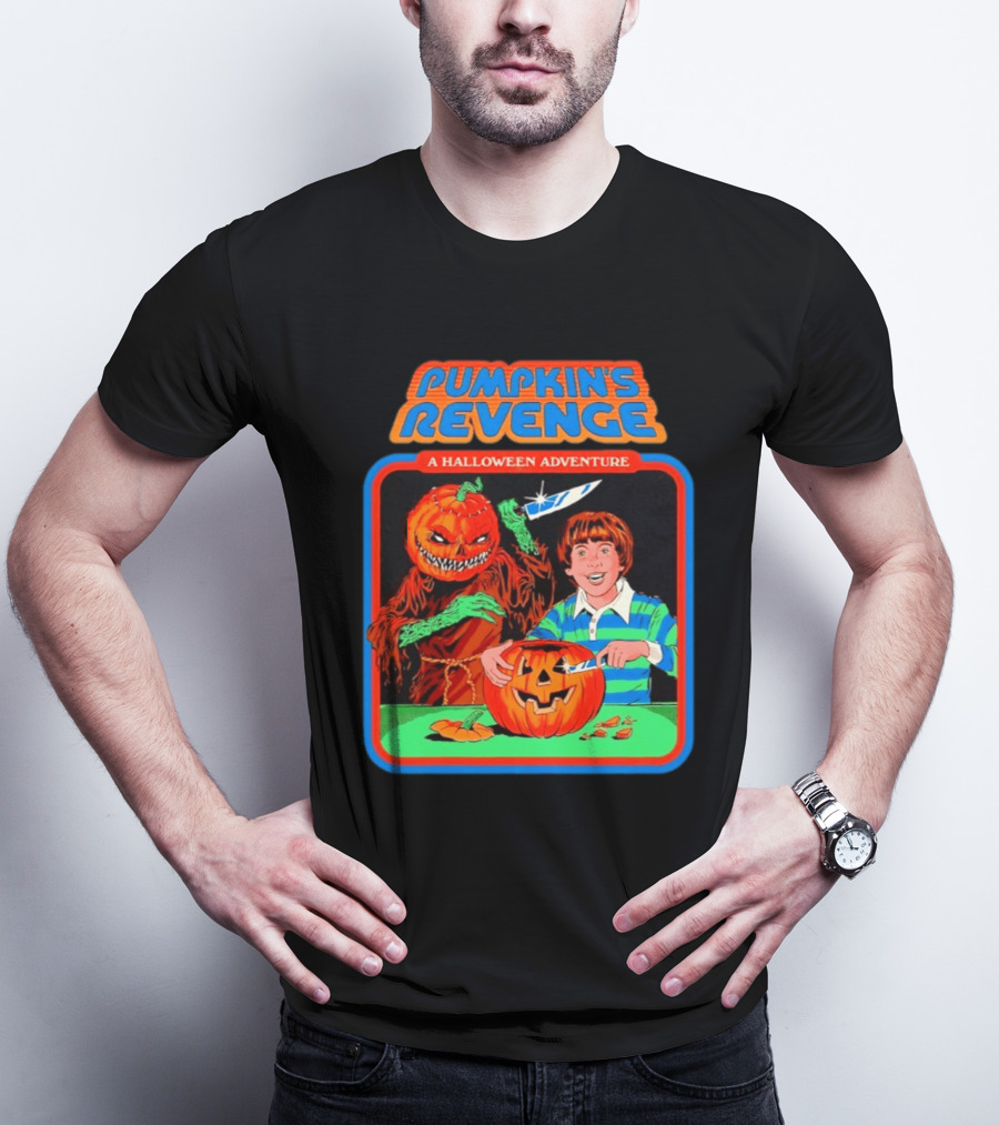 Pumpkin's Revenge A Halloween Adventure Creepy Jack O' Lantern T-Shirt