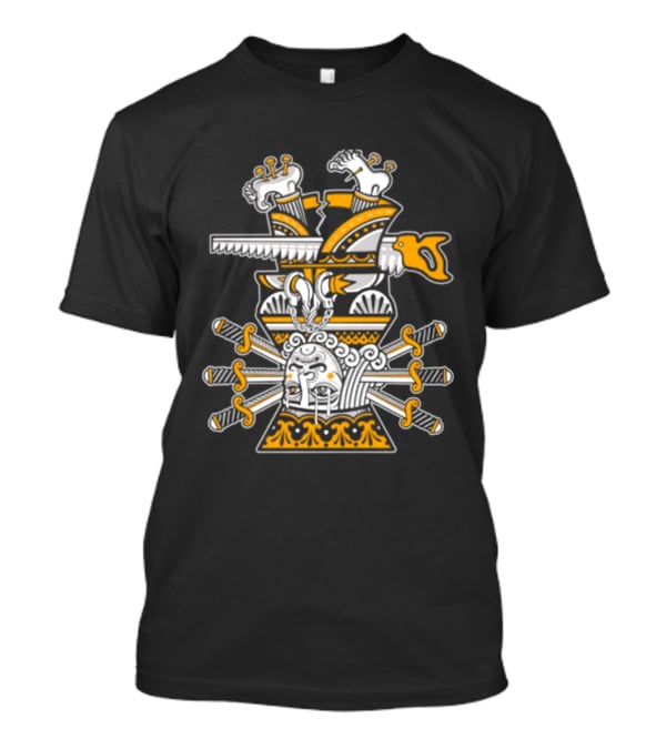 Surreal Face With Handcuffs Daggers And Chains T-Shirt