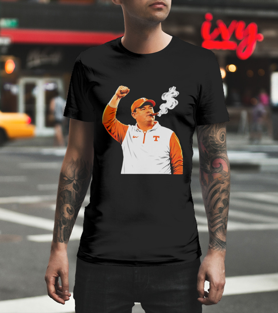 Tennessee Volunteers Josh Heupel Smoke 'Em Cigar Celebration T-Shirt
