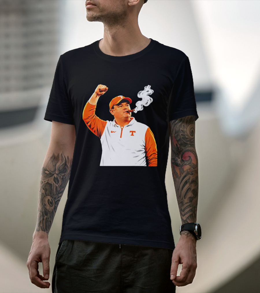 Tennessee Volunteers Josh Heupel Smoke 'Em Cigar Celebration T-Shirt