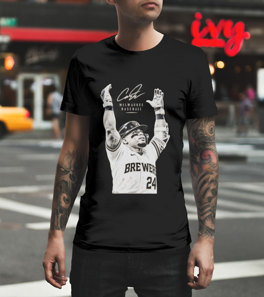William Contreras Milwaukee Brewers 24 Victory Celebration T-Shirt