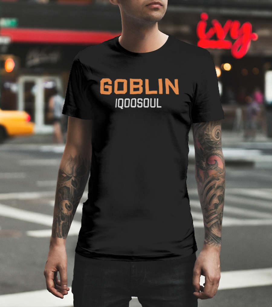 Goblin Iqdosoul Bold Text Orange And White T-Shirt
