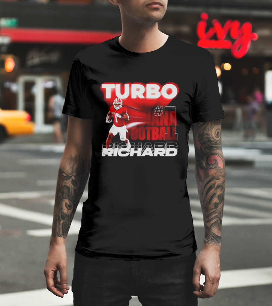 Indiana Hoosiers Turbo Richard #1 Football NCAA 2026 T-Shirt