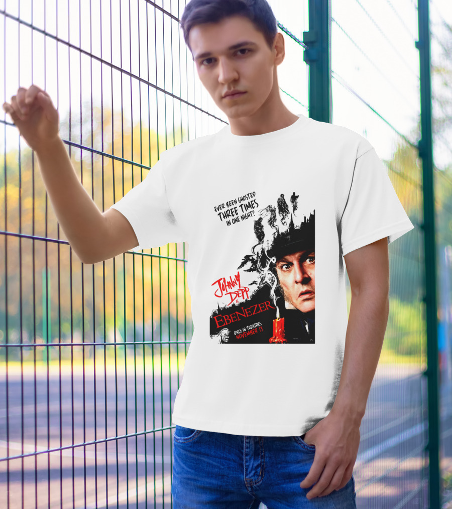 Johnny Depp Ebenezer Ghosted Three Times Movie In Theatres November 13 T-Shirt