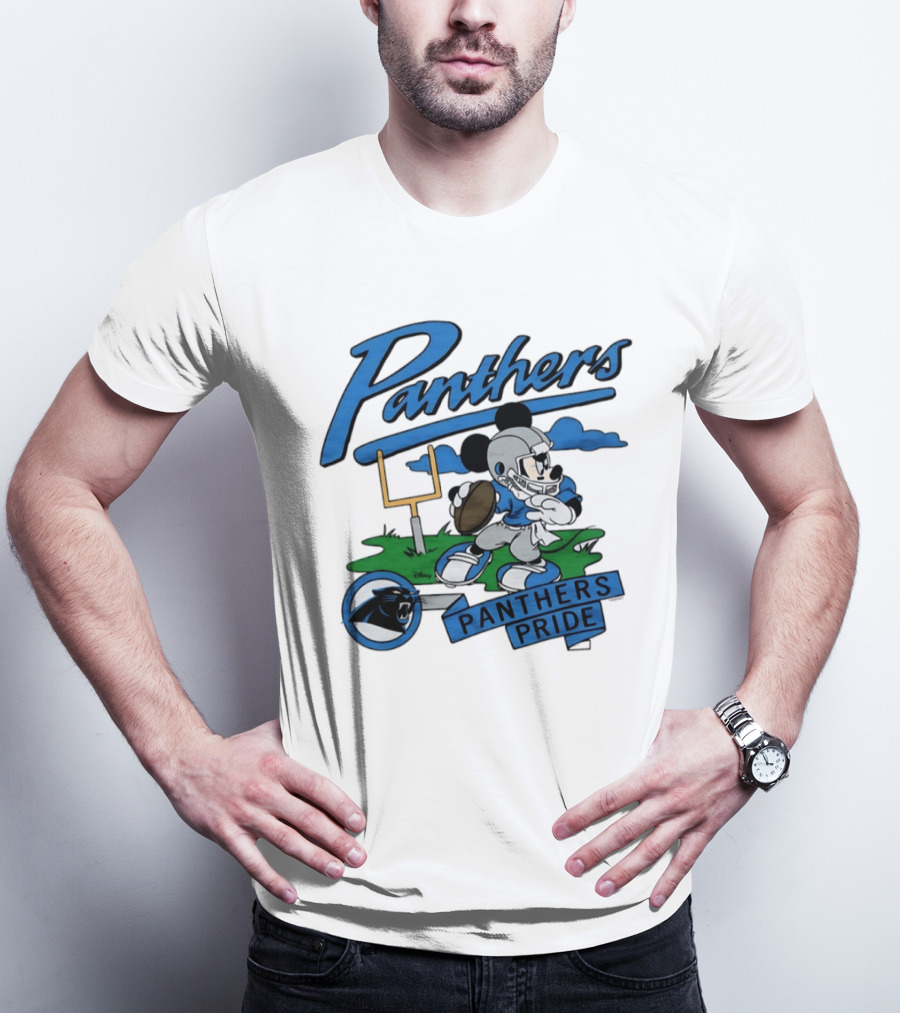 Panthers Pride Mickey Mouse Football Carolina Panthers Disney Collaboration T-Shirt