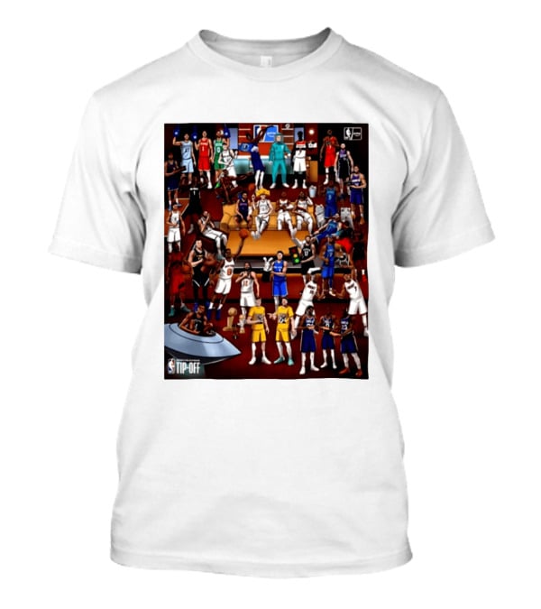 NBA 2026 2027 Season Tip Off Cartoon Players All Stars T-Shirt