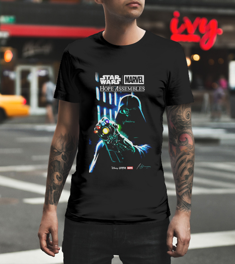 Star Wars Marvel Hope Assembles Darth Vader Infinity Gauntlet Disney Lucasfilm T-Shirt