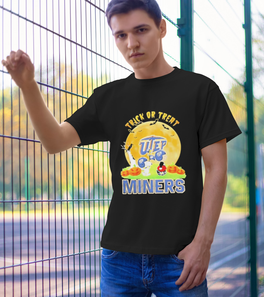 UTEP Miners Trick Or Treat Peanuts Halloween 2026 T-Shirt