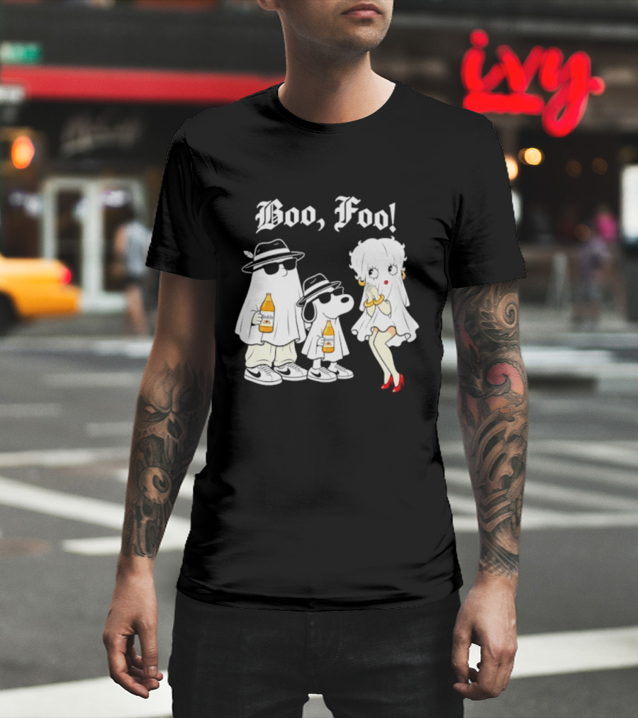 Boo Foo Snoopy And Friends Beer Modelo Betty Boop T-Shirt