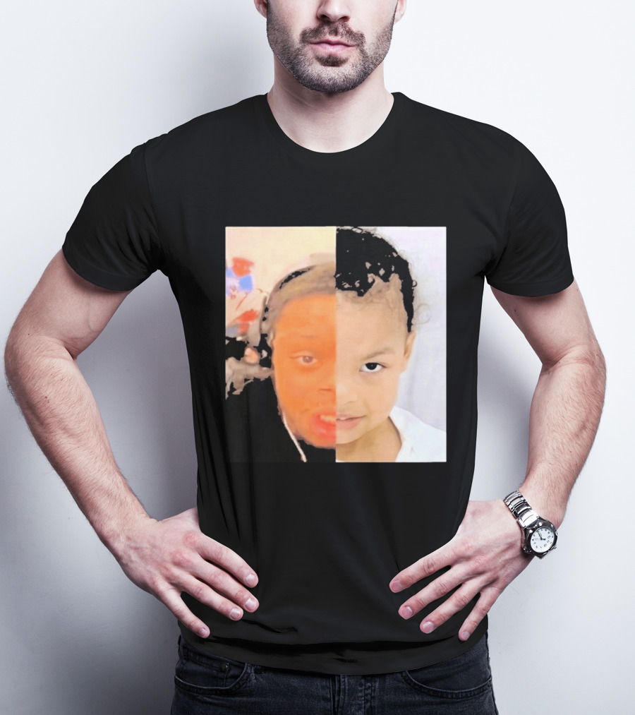 Chrisean Jr Cuffem Split Face Meme Viral Trend T-Shirt