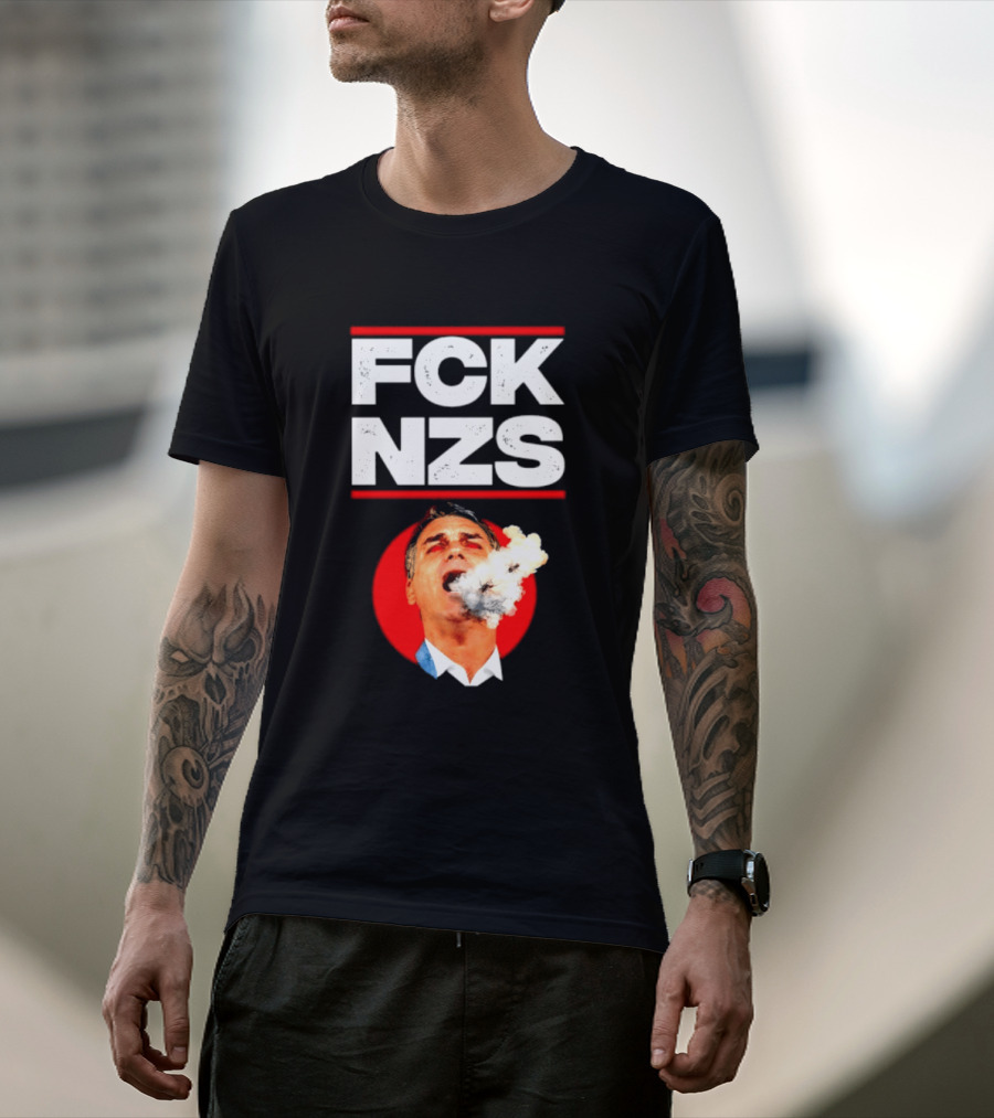 FCK NZS Jair Bolsonaro Political Satire Smoking T-Shirt