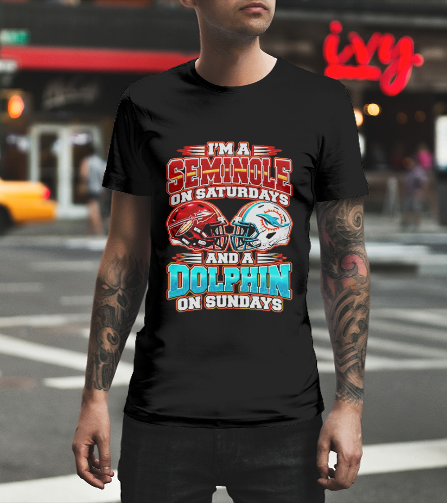 I'm A Seminole On Saturdays And A Dolphin On Sundays T-Shirt