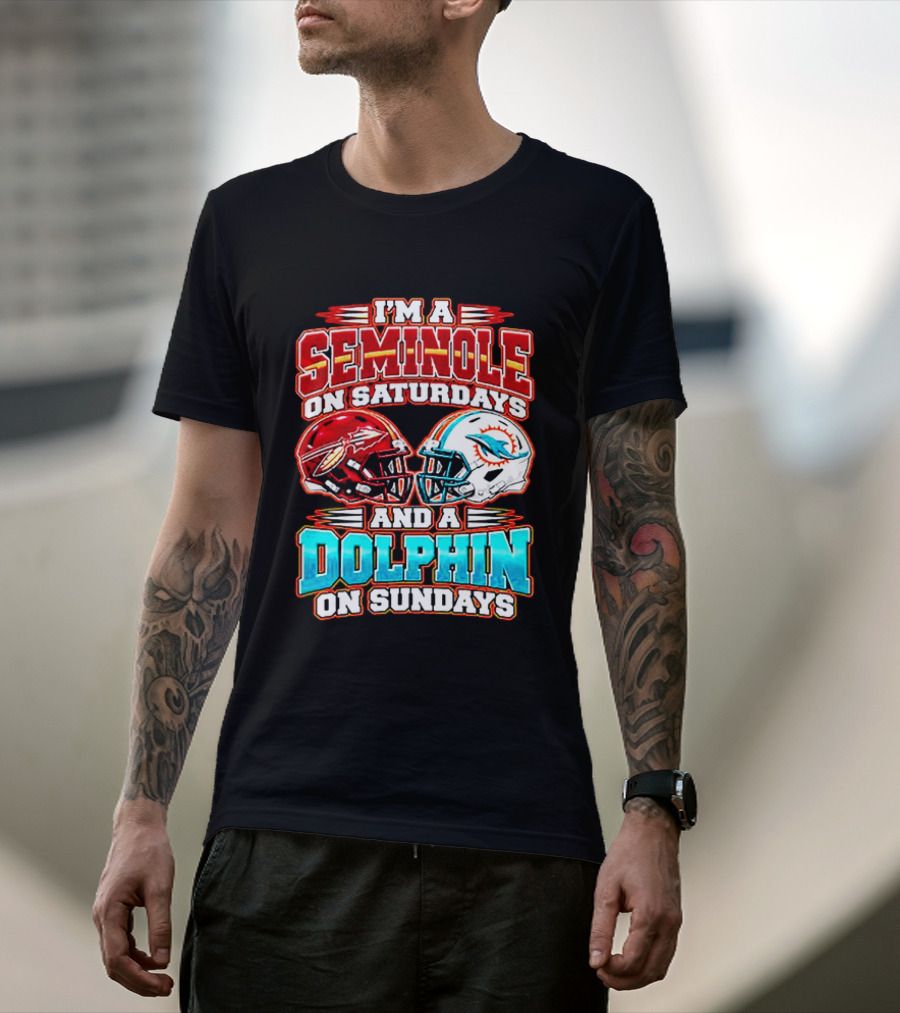 I'm A Seminole On Saturdays And A Dolphin On Sundays T-Shirt