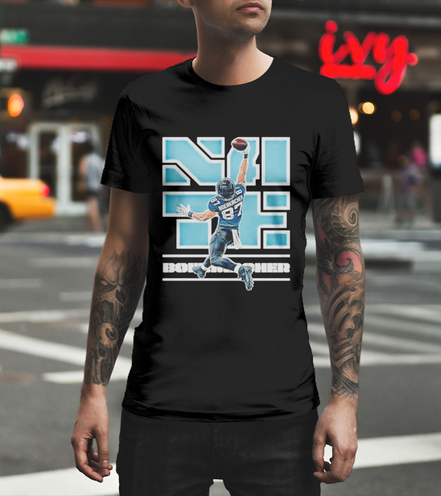 Nate Boerkircher Jacksonville Jaguars 87 One Hand Catch Pose T-Shirt