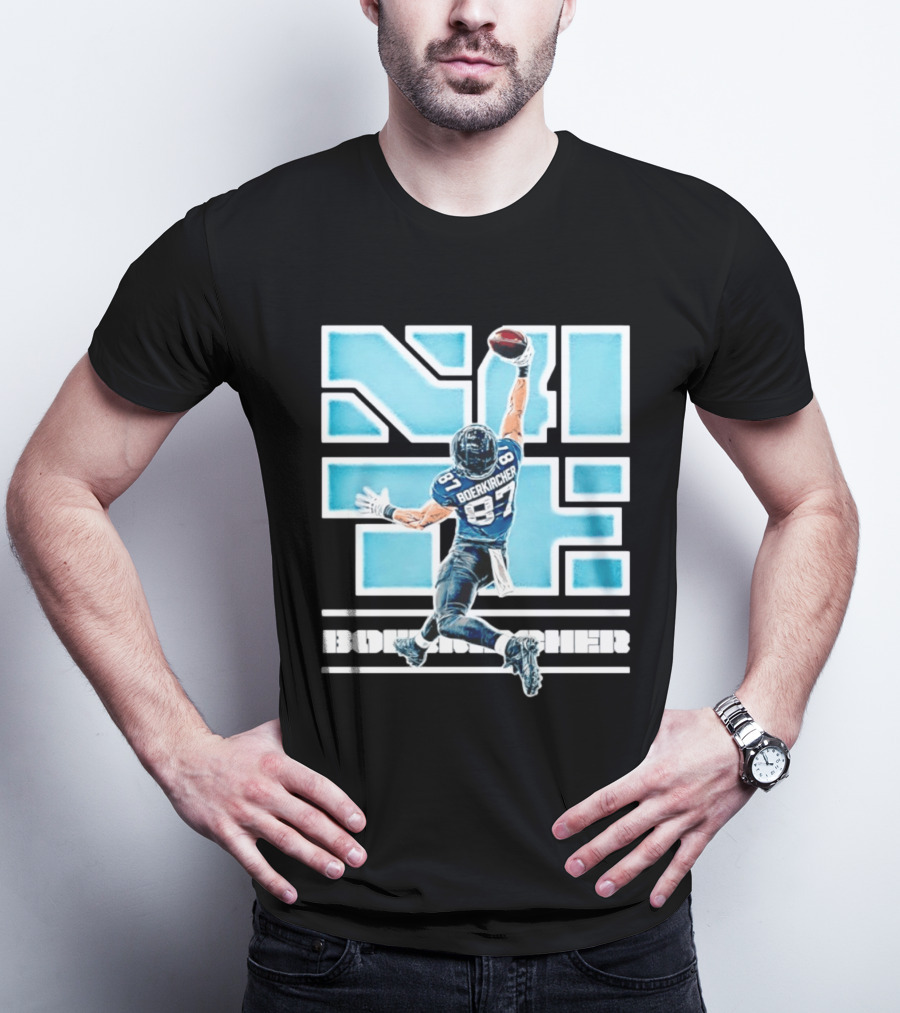 Nate Boerkircher Jacksonville Jaguars 87 One Hand Catch Pose T-Shirt