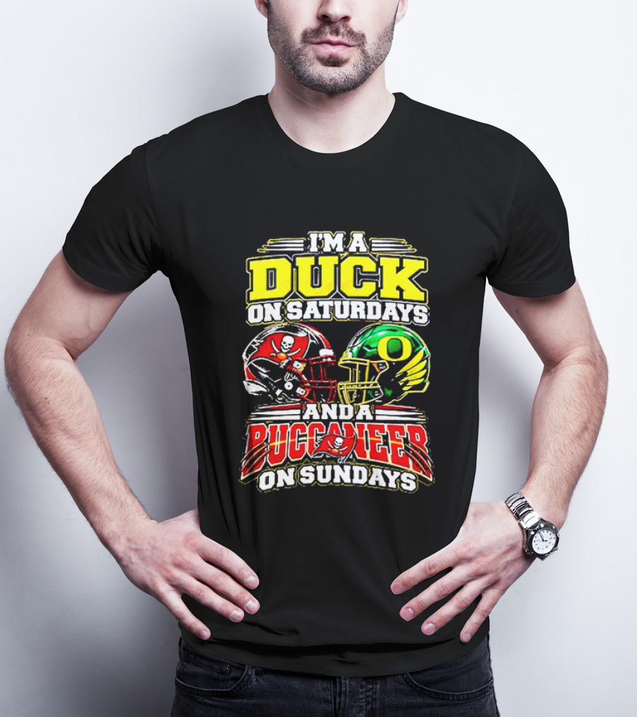 I'm A Duck On Saturdays And A Buccaneer On Sundays Football Fans T-Shirt