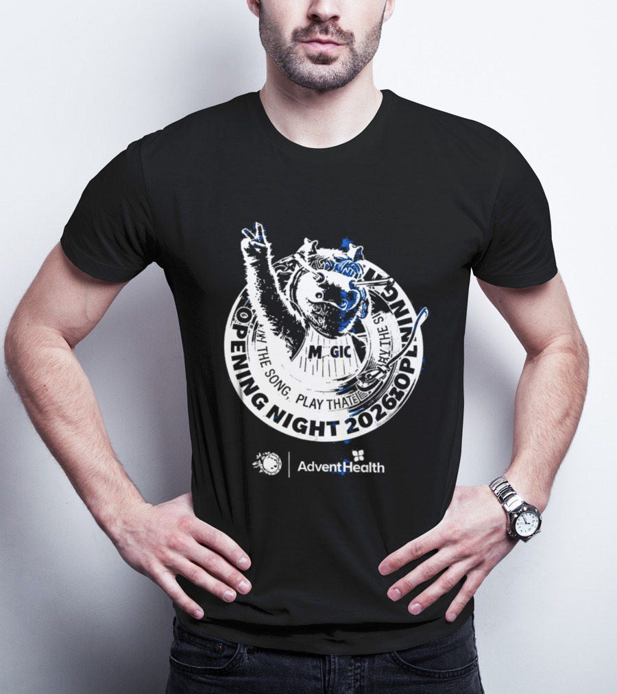 Orlando Magic STUFF Mascot Opening Night 2026 Advent Health T-Shirt