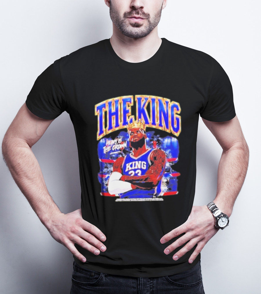 LeBron James The King Heavy Is The Crown Kings 23 Basketball Legend T-Shirt
