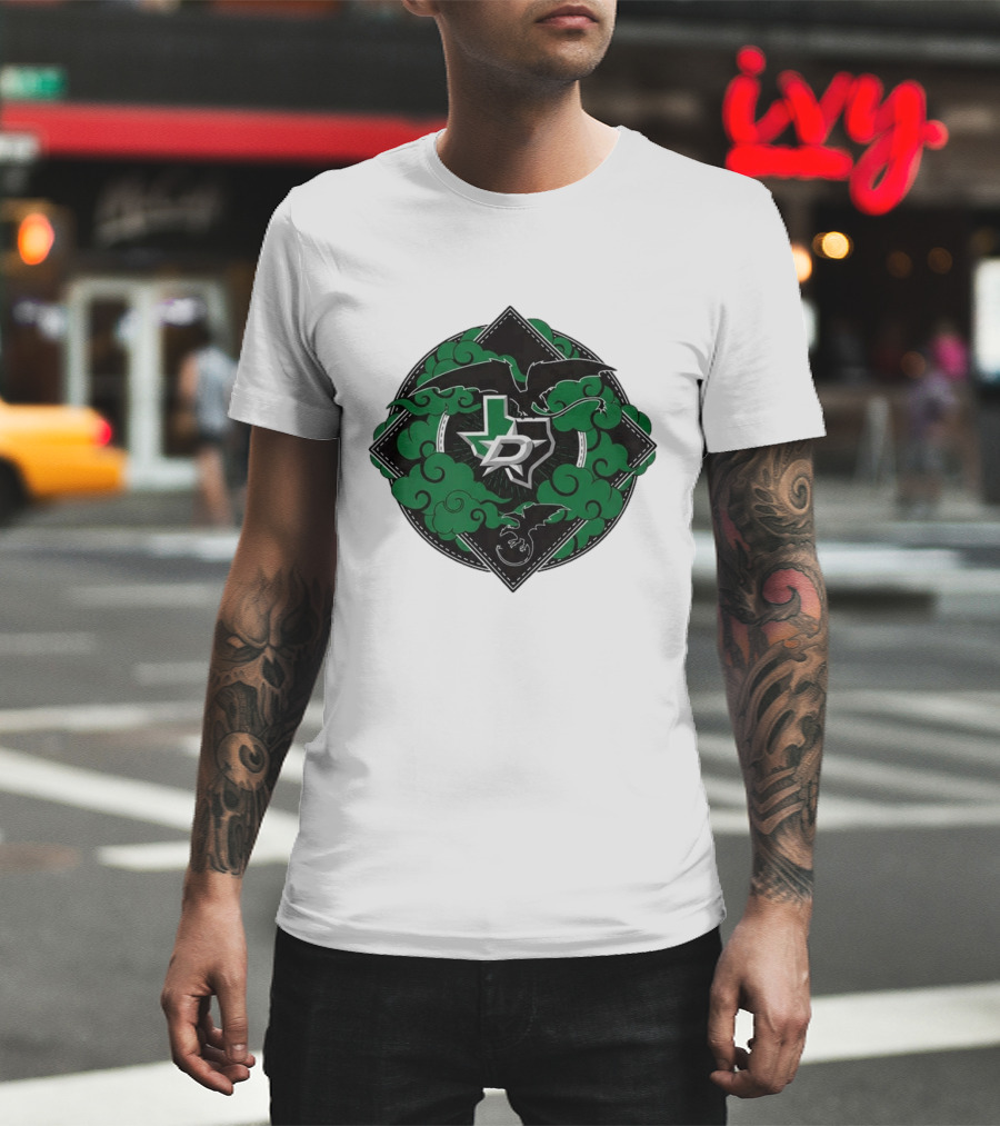 Dallas Stars 2026 27 Iron Flame Texas Map T-Shirt