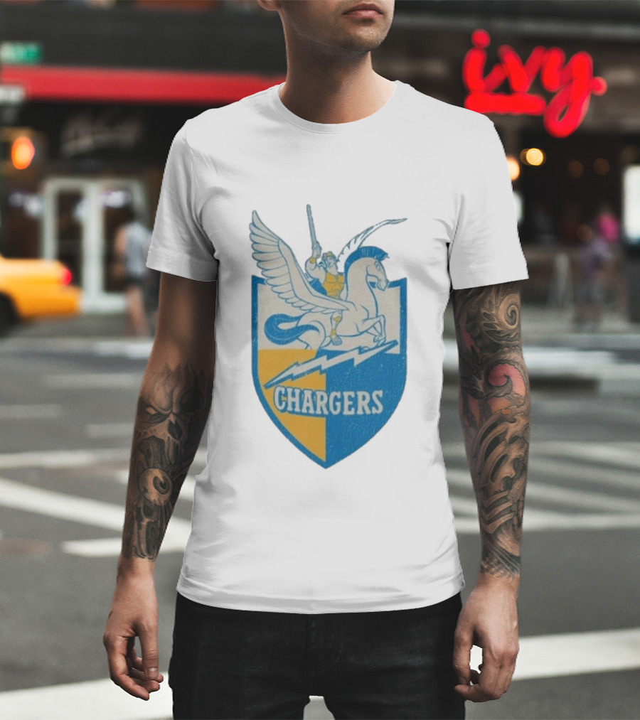 Los Angeles Chargers Disney Hercules Pegasus Collaboration T-Shirt